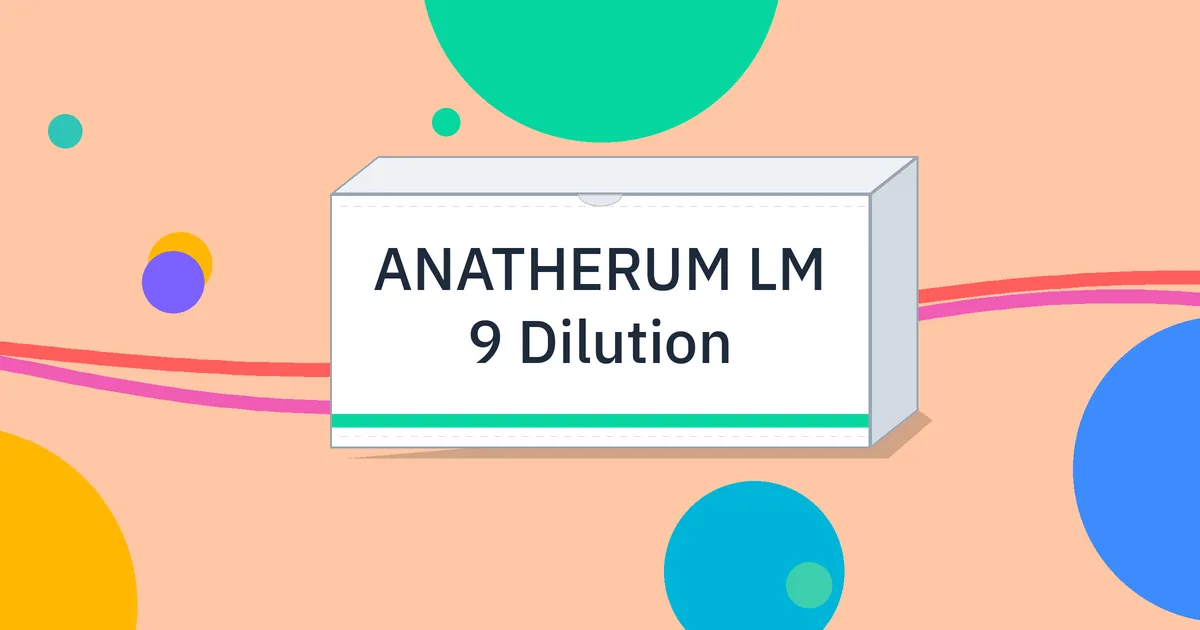 Symbolbild: Packung mit der Aufschrift ANATHERUM LM 9 Dilution (PZN 13328759) – Verfügbarkeit und Bezug in Apotheken in Frankfurt am Main