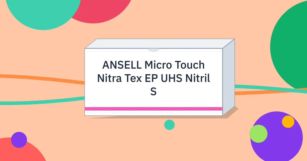 Symbolbild: Packung mit der Aufschrift ANSELL Micro Touch Nitra Tex EP UHS Nitril S (PZN 07650267) – Verfügbarkeit und Bezug in Apotheken in Frankfurt am Main