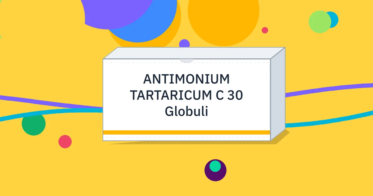 Symbolbild: Packung mit der Aufschrift ANTIMONIUM TARTARICUM C 30 Globuli (PZN 02152694) – Verfügbarkeit und Bezug in Apotheken in Frankfurt am Main