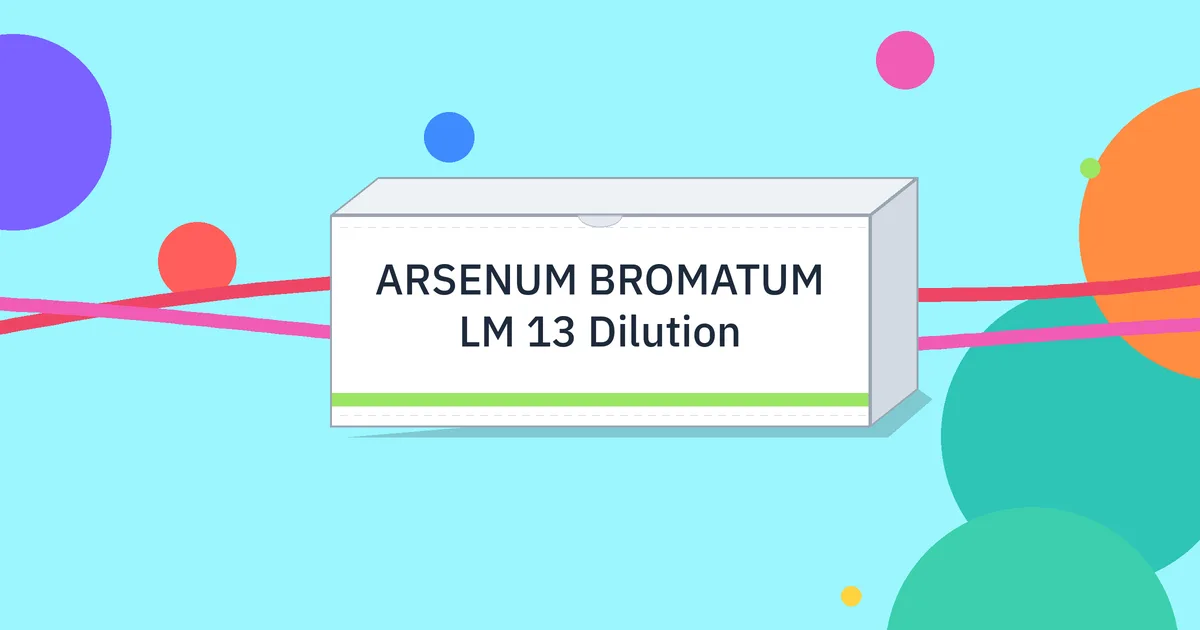 Symbolbild: Packung mit der Aufschrift ARSENUM BROMATUM LM 13 Dilution (PZN 12771323) – Verfügbarkeit und Bezug in Apotheken in Frankfurt am Main