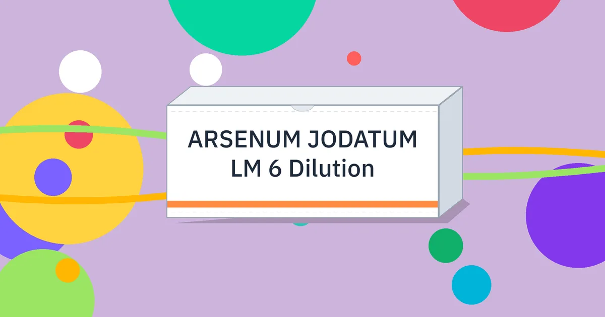 Symbolbild: Packung mit der Aufschrift ARSENUM JODATUM LM 6 Dilution (PZN 06921184) – Verfügbarkeit und Bezug in Apotheken in Frankfurt am Main