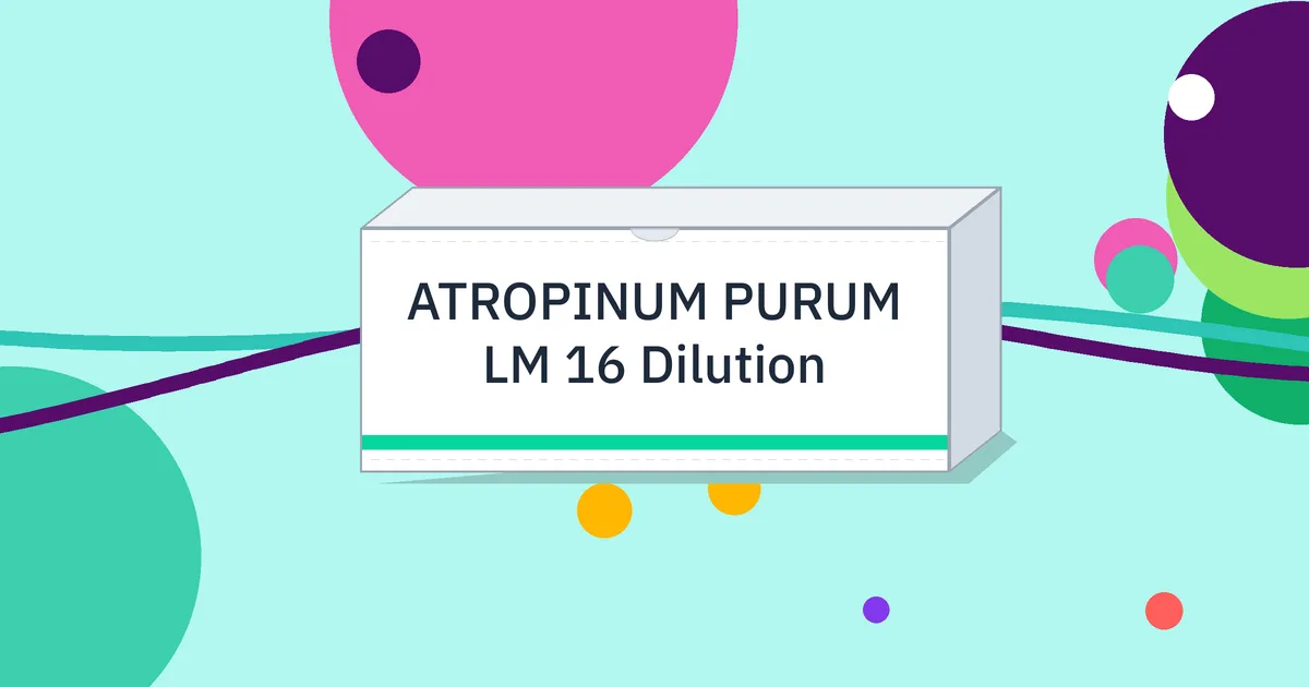 Symbolbild: Packung mit der Aufschrift ATROPINUM PURUM LM 16 Dilution (PZN 12782522) – Verfügbarkeit und Bezug in Apotheken in Frankfurt am Main