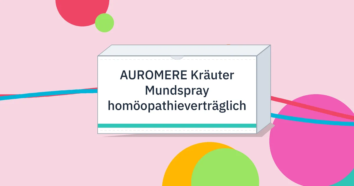 Symbolbild: Packung mit der Aufschrift AUROMERE Kräuter Mundspray homöopathieverträglich (PZN 11529376) – Verfügbarkeit und Bezug in Apotheken in Frankfurt am Main