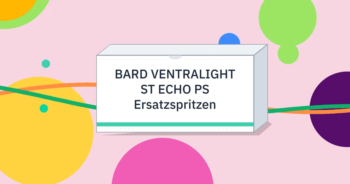 Symbolbild: Packung mit der Aufschrift BARD VENTRALIGHT ST ECHO PS Ersatzspritzen (PZN 10730745) – Verfügbarkeit und Bezug in Apotheken in Frankfurt am Main