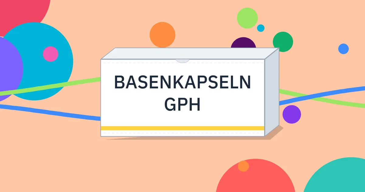 Symbolbild: Packung mit der Aufschrift BASENKAPSELN GPH (PZN 09681510) – Verfügbarkeit und Bezug in Apotheken in Frankfurt am Main