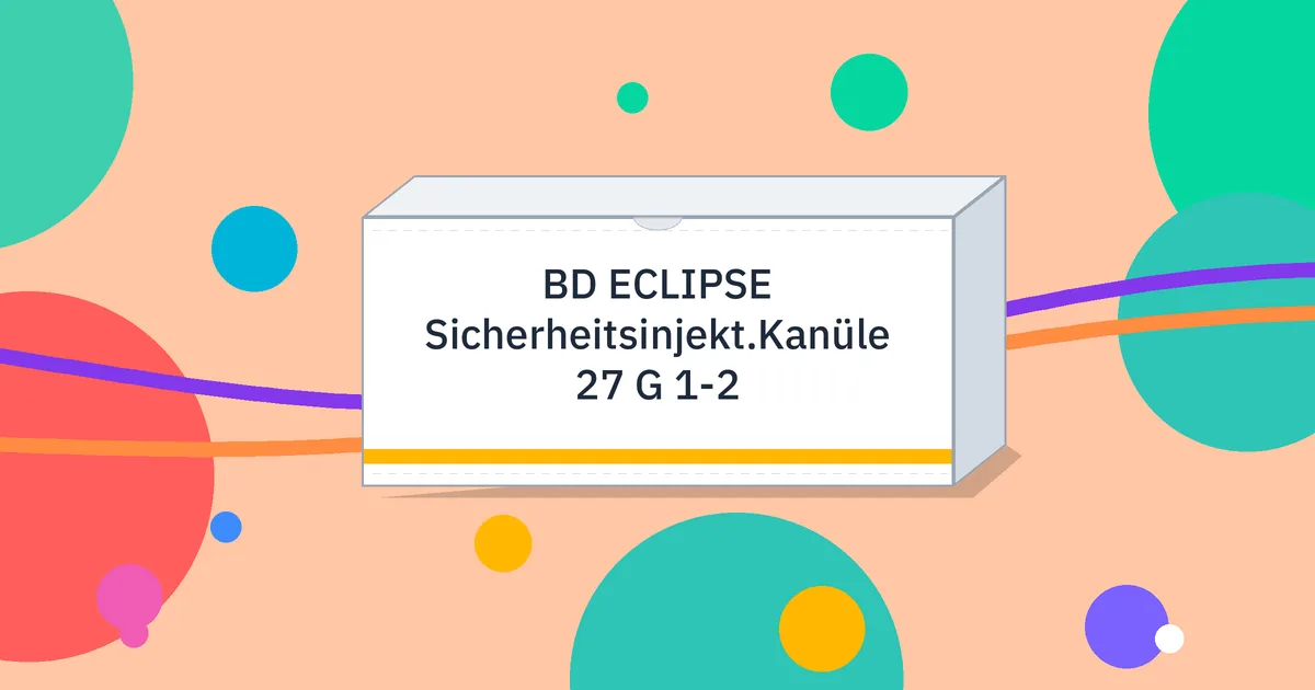 Symbolbild: Packung mit der Aufschrift BD ECLIPSE Sicherheitsinjekt.Kanüle 27 G 1-2 (PZN 06802918) – Verfügbarkeit und Bezug in Apotheken in Frankfurt am Main