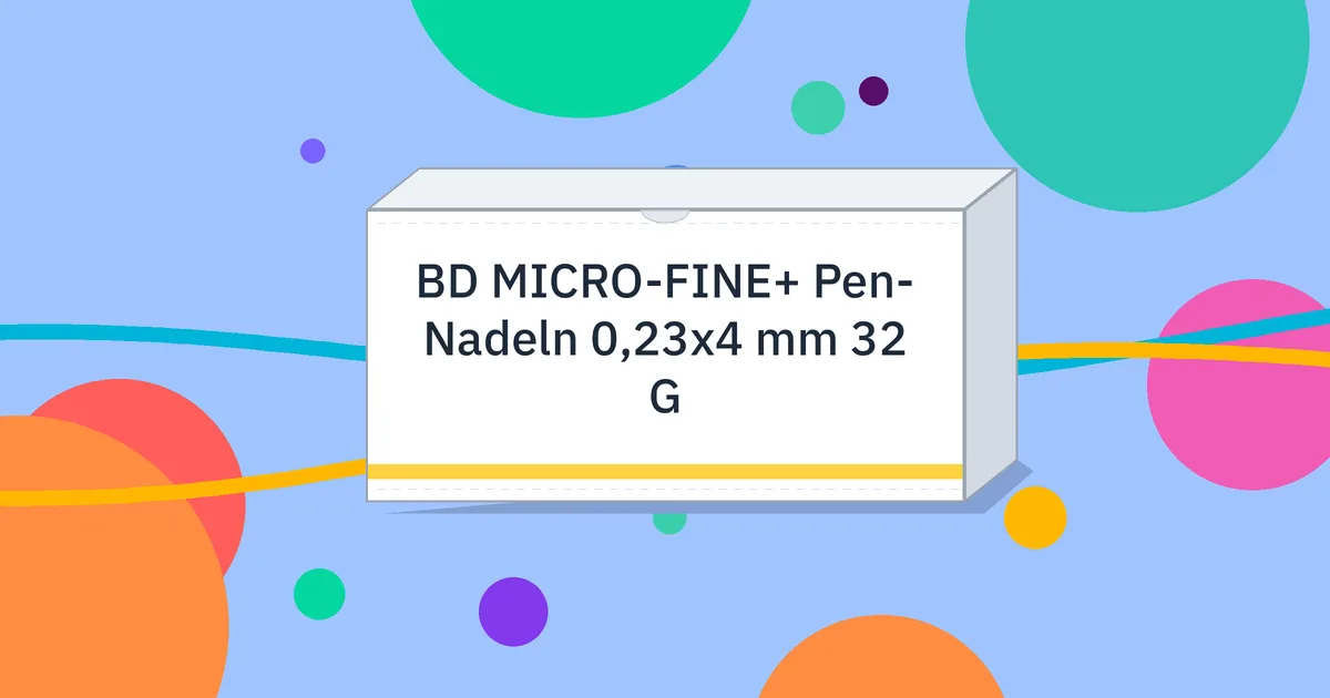 Symbolbild: Packung mit der Aufschrift BD MICRO-FINE+ Pen-Nadeln 0,23x4 mm 32 G (PZN 16625446) – Verfügbarkeit und Bezug in Apotheken in Frankfurt am Main