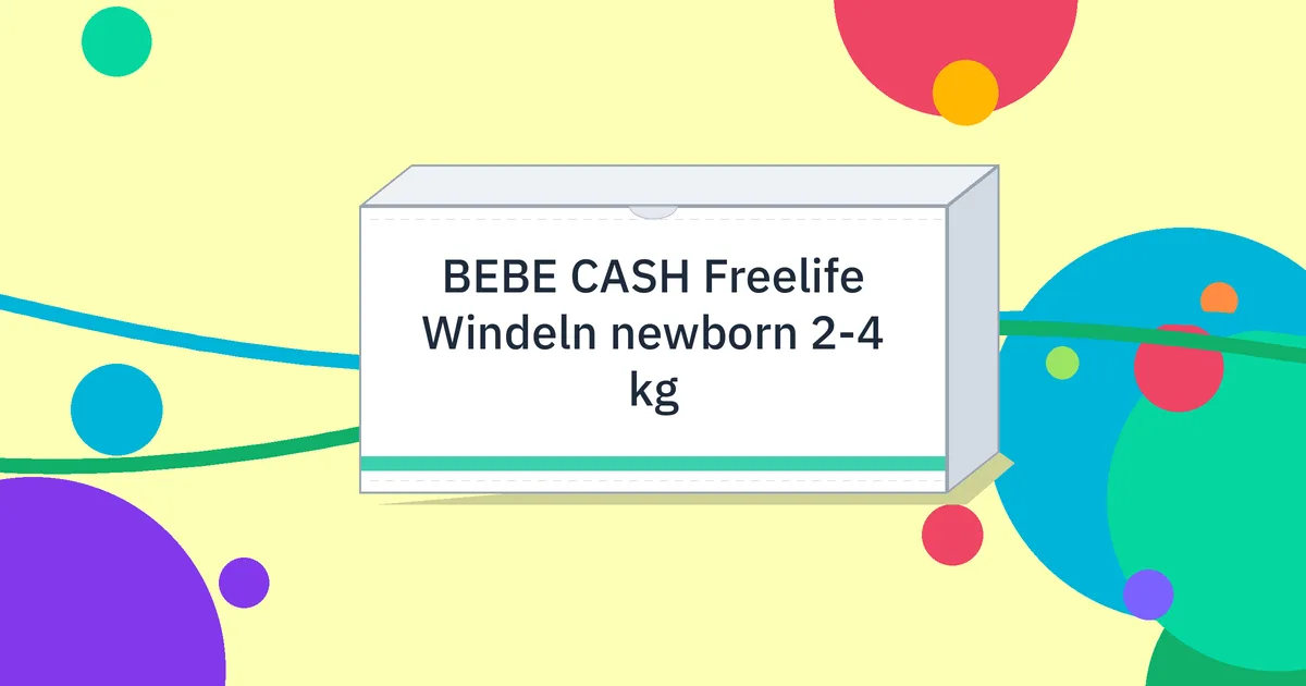Symbolbild: Packung mit der Aufschrift BEBE CASH Freelife Windeln newborn 2-4 kg (PZN 15396067) – Verfügbarkeit und Bezug in Apotheken in Frankfurt am Main