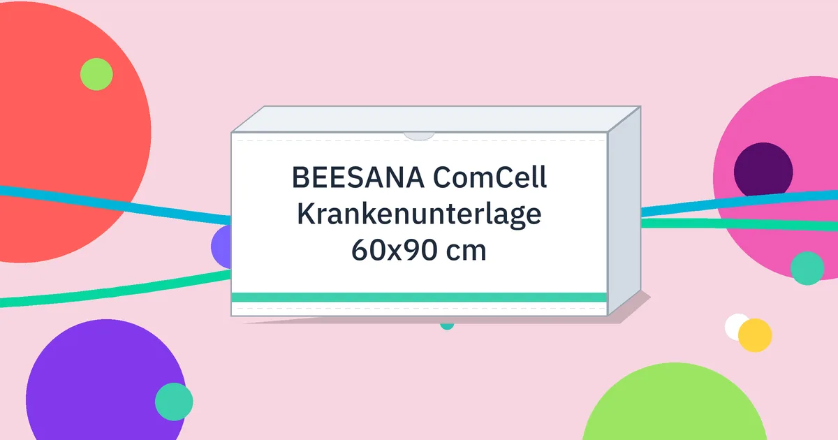 Symbolbild: Packung mit der Aufschrift BEESANA ComCell Krankenunterlage 60x90 cm (PZN 19386284) – Verfügbarkeit und Bezug in Apotheken in Frankfurt am Main