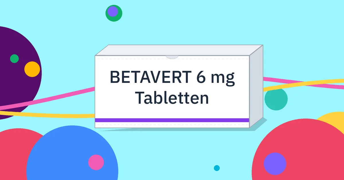 Symbolbild: Packung mit der Aufschrift BETAVERT 6 mg Tabletten (PZN 08538064) – Verfügbarkeit und Bezug in Apotheken in Frankfurt am Main