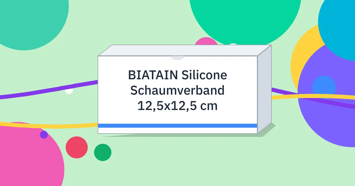Symbolbild: Packung mit der Aufschrift BIATAIN Silicone Schaumverband 12,5x12,5 cm (PZN 19348160) – Verfügbarkeit und Bezug in Apotheken in Frankfurt am Main