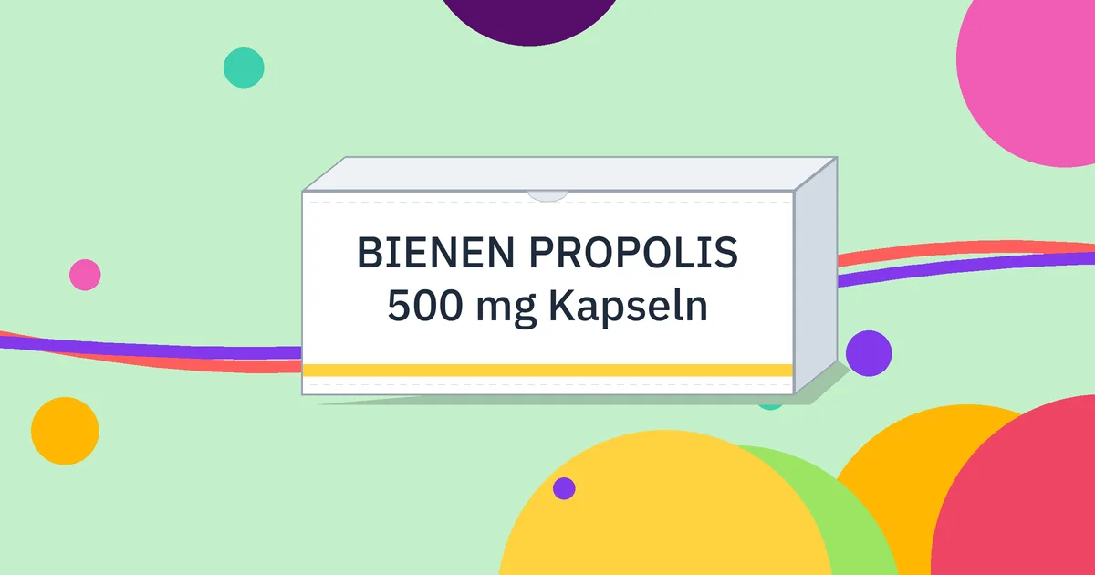Symbolbild: Packung mit der Aufschrift BIENEN PROPOLIS 500 mg Kapseln (PZN 11516586) – Verfügbarkeit und Bezug in Apotheken in Frankfurt am Main