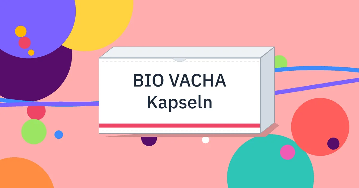 Symbolbild: Packung mit der Aufschrift BIO VACHA Kapseln (PZN 16707492) – Verfügbarkeit und Bezug in Apotheken in Frankfurt am Main