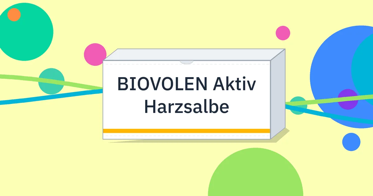 Symbolbild: Packung mit der Aufschrift BIOVOLEN Aktiv Harzsalbe (PZN 16736364) – Verfügbarkeit und Bezug in Apotheken in Frankfurt am Main