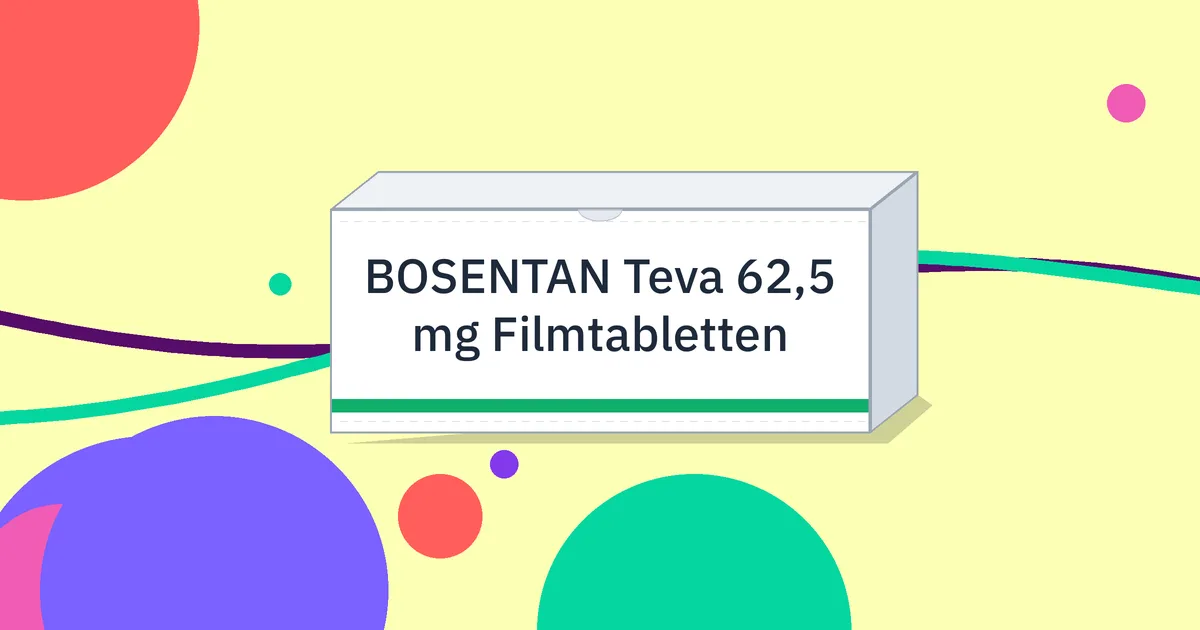 Symbolbild: Packung mit der Aufschrift BOSENTAN Teva 62,5 mg Filmtabletten (PZN 18042789) – Verfügbarkeit und Bezug in Apotheken in Frankfurt am Main