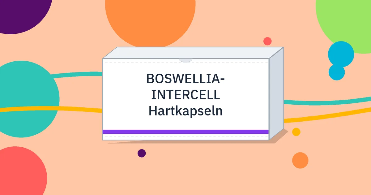 Symbolbild: Packung mit der Aufschrift BOSWELLIA-INTERCELL Hartkapseln (PZN 20178881) – Verfügbarkeit und Bezug in Apotheken in Frankfurt am Main