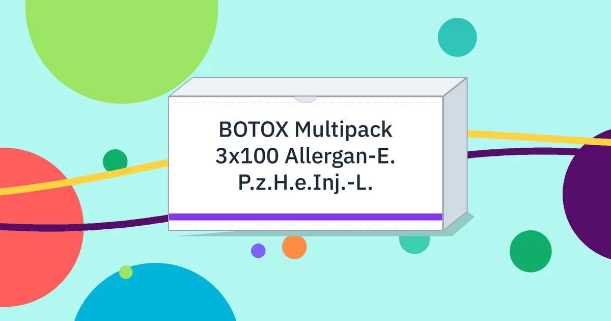 Symbolbild: Packung mit der Aufschrift BOTOX Multipack 3x100 Allergan-E. P.z.H.e.Inj.-L. (PZN 17668831) – Verfügbarkeit und Bezug in Apotheken in Frankfurt am Main
