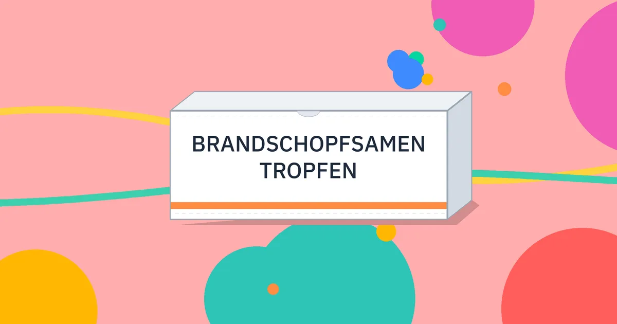 Symbolbild: Packung mit der Aufschrift BRANDSCHOPFSAMEN TROPFEN (PZN 15230467) – Verfügbarkeit und Bezug in Apotheken in Frankfurt am Main