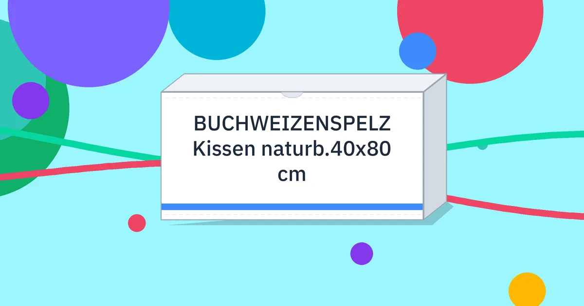 Symbolbild: Packung mit der Aufschrift BUCHWEIZENSPELZ Kissen naturb.40x80 cm (PZN 00429594) – Verfügbarkeit und Bezug in Apotheken in Frankfurt am Main