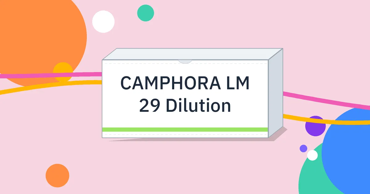 Symbolbild: Packung mit der Aufschrift CAMPHORA LM 29 Dilution (PZN 12807966) – Verfügbarkeit und Bezug in Apotheken in Frankfurt am Main