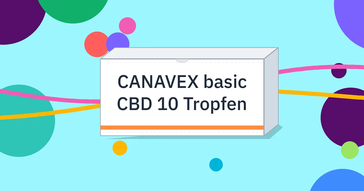 Symbolbild: Packung mit der Aufschrift CANAVEX basic CBD 10 Tropfen (PZN 17617851) – Verfügbarkeit und Bezug in Apotheken in Frankfurt am Main