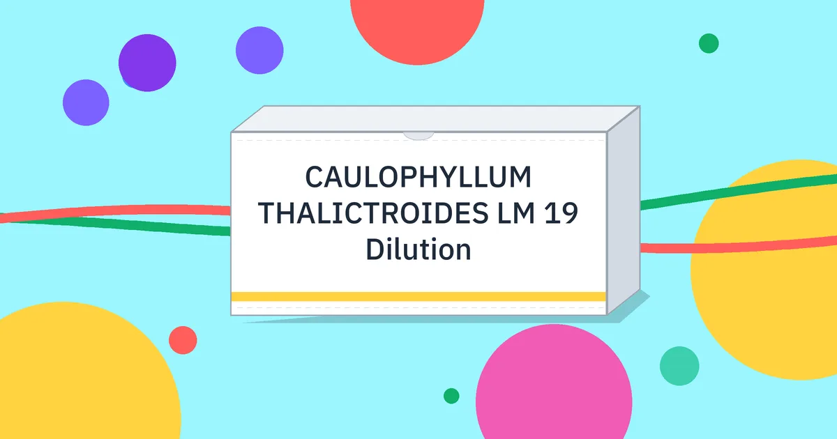 Symbolbild: Packung mit der Aufschrift CAULOPHYLLUM THALICTROIDES LM 19 Dilution (PZN 13434869) – Verfügbarkeit und Bezug in Apotheken in Frankfurt am Main