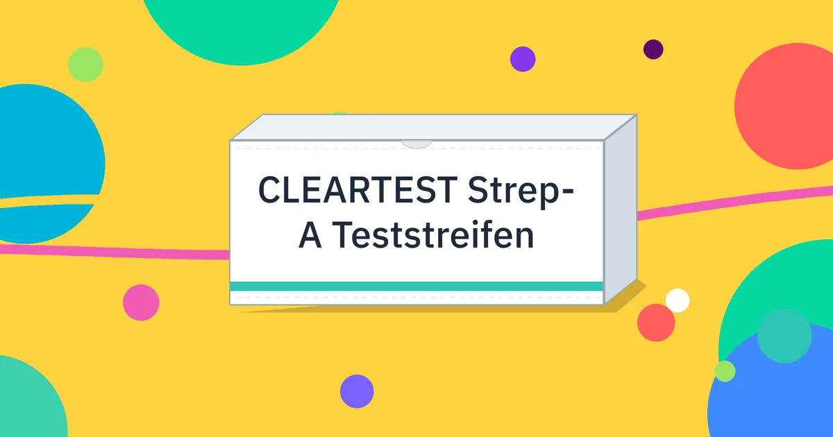 Symbolbild: Packung mit der Aufschrift CLEARTEST Strep-A Teststreifen (PZN 09746020) – Verfügbarkeit und Bezug in Apotheken in Frankfurt am Main