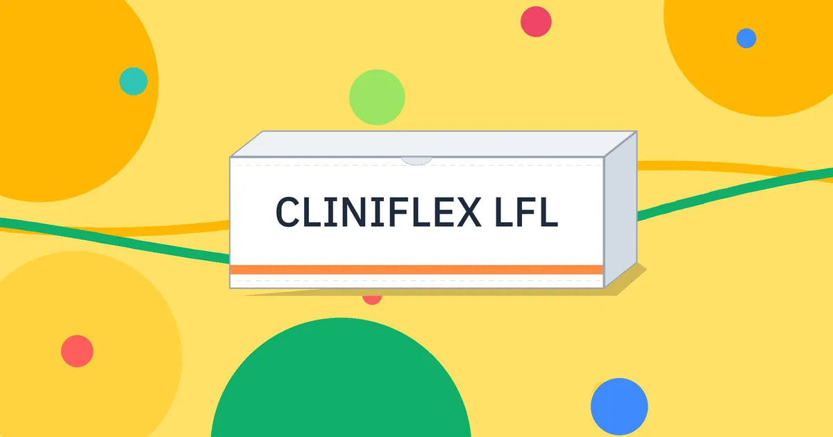 Symbolbild: Packung mit der Aufschrift CLINIFLEX LFL (PZN 07369837) – Verfügbarkeit und Bezug in Apotheken in Frankfurt am Main