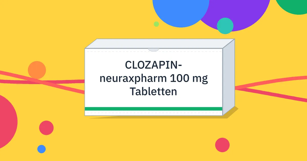 Symbolbild: Packung mit der Aufschrift CLOZAPIN-neuraxpharm 100 mg Tabletten (PZN 00557145) – Verfügbarkeit und Bezug in Apotheken in Frankfurt am Main
