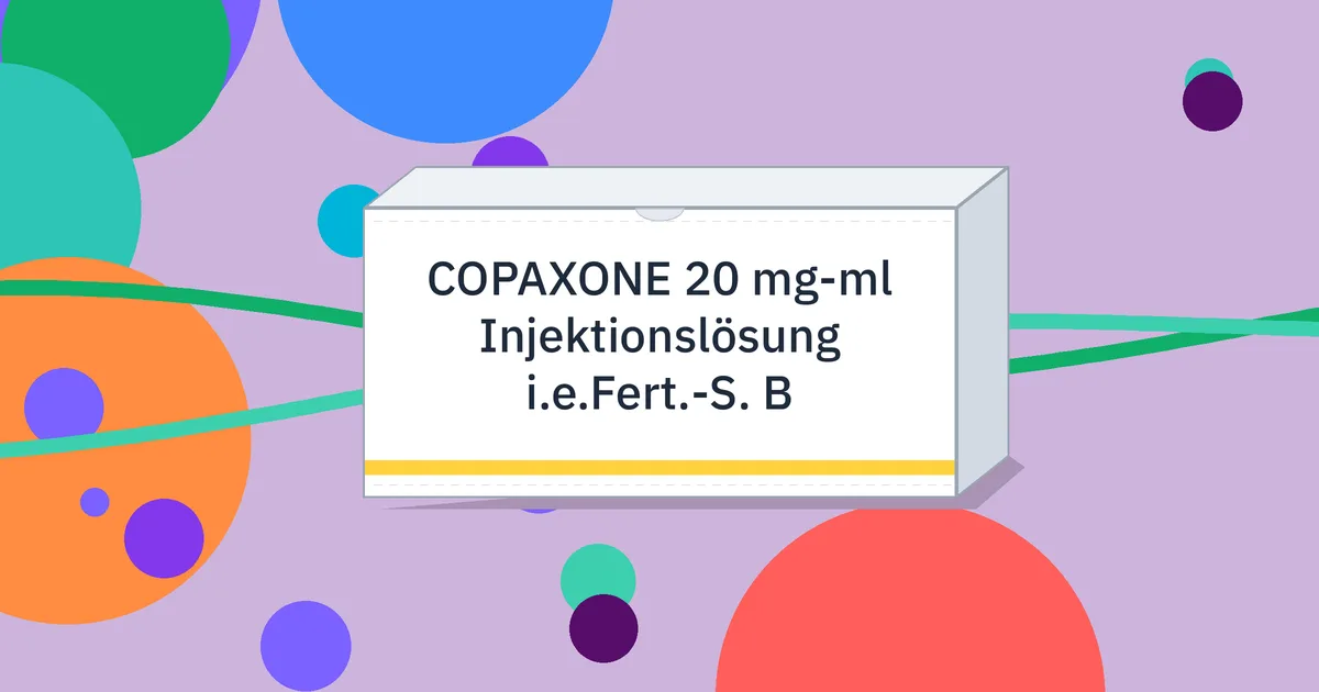 Symbolbild: Packung mit der Aufschrift COPAXONE 20 mg-ml Injektionslösung i.e.Fert.-S. B (PZN 11637700) – Verfügbarkeit und Bezug in Apotheken in Frankfurt am Main