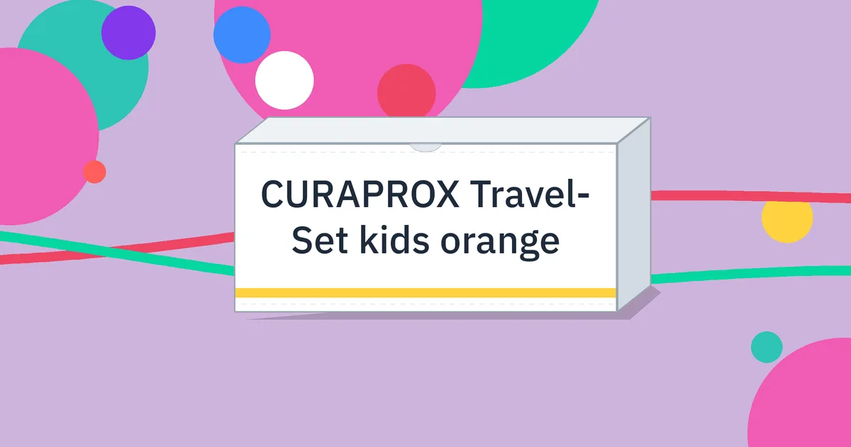 Symbolbild: Packung mit der Aufschrift CURAPROX Travel-Set kids orange (PZN 20043402) – Verfügbarkeit und Bezug in Apotheken in Frankfurt am Main