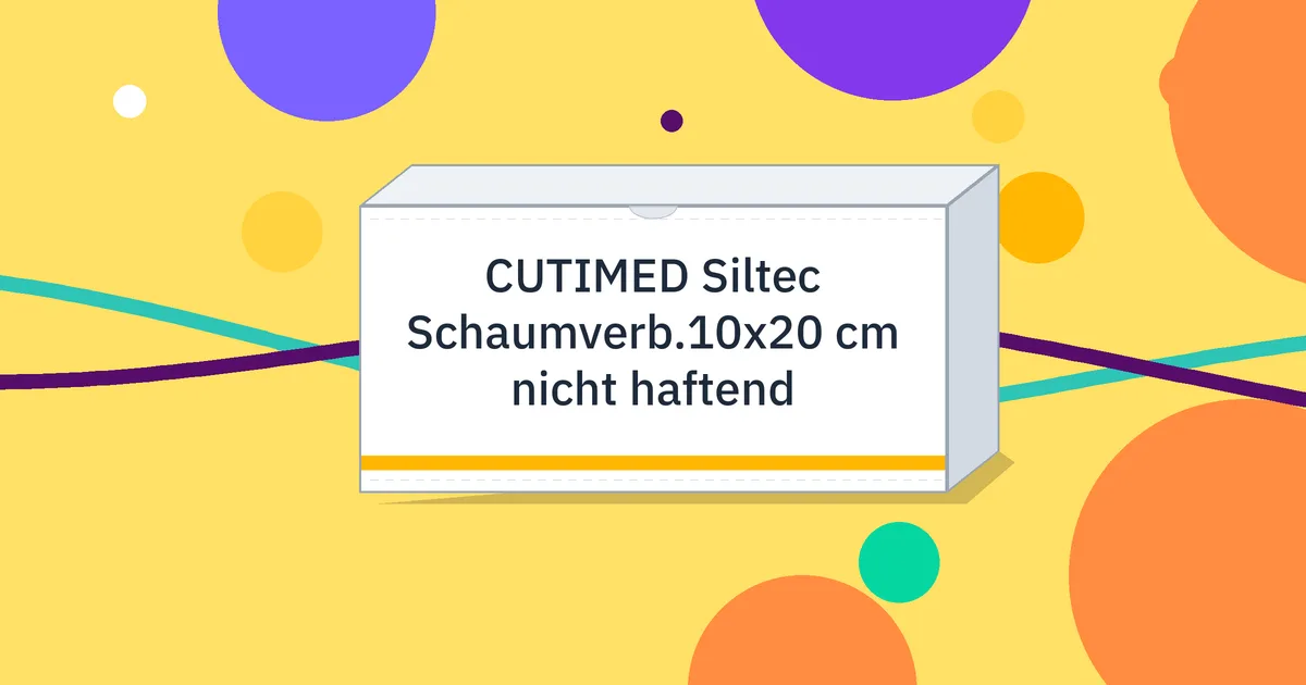 Symbolbild: Packung mit der Aufschrift CUTIMED Siltec Schaumverb.10x20 cm nicht haftend (PZN 17311661) – Verfügbarkeit und Bezug in Apotheken in Frankfurt am Main