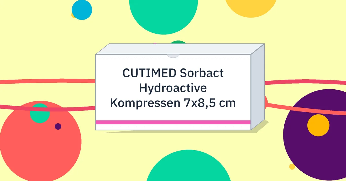 Symbolbild: Packung mit der Aufschrift CUTIMED Sorbact Hydroactive Kompressen 7x8,5 cm (PZN 16827670) – Verfügbarkeit und Bezug in Apotheken in Frankfurt am Main