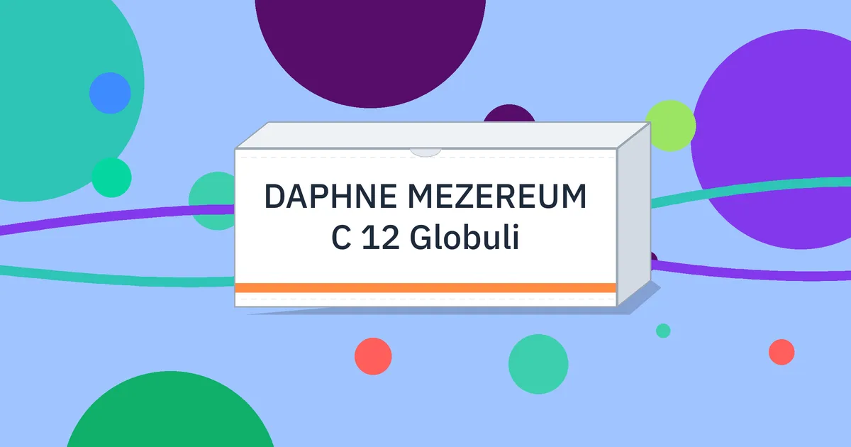 Symbolbild: Packung mit der Aufschrift DAPHNE MEZEREUM C 12 Globuli (PZN 16669797) – Verfügbarkeit und Bezug in Apotheken in Frankfurt am Main