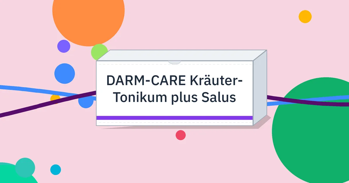 Symbolbild: Packung mit der Aufschrift DARM-CARE Kräuter-Tonikum plus Salus (PZN 03088478) – Verfügbarkeit und Bezug in Apotheken in Frankfurt am Main