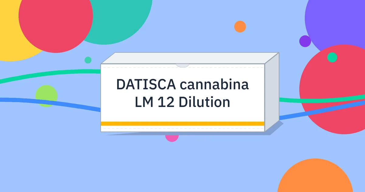 Symbolbild: Packung mit der Aufschrift DATISCA cannabina LM 12 Dilution (PZN 13461926) – Verfügbarkeit und Bezug in Apotheken in Frankfurt am Main