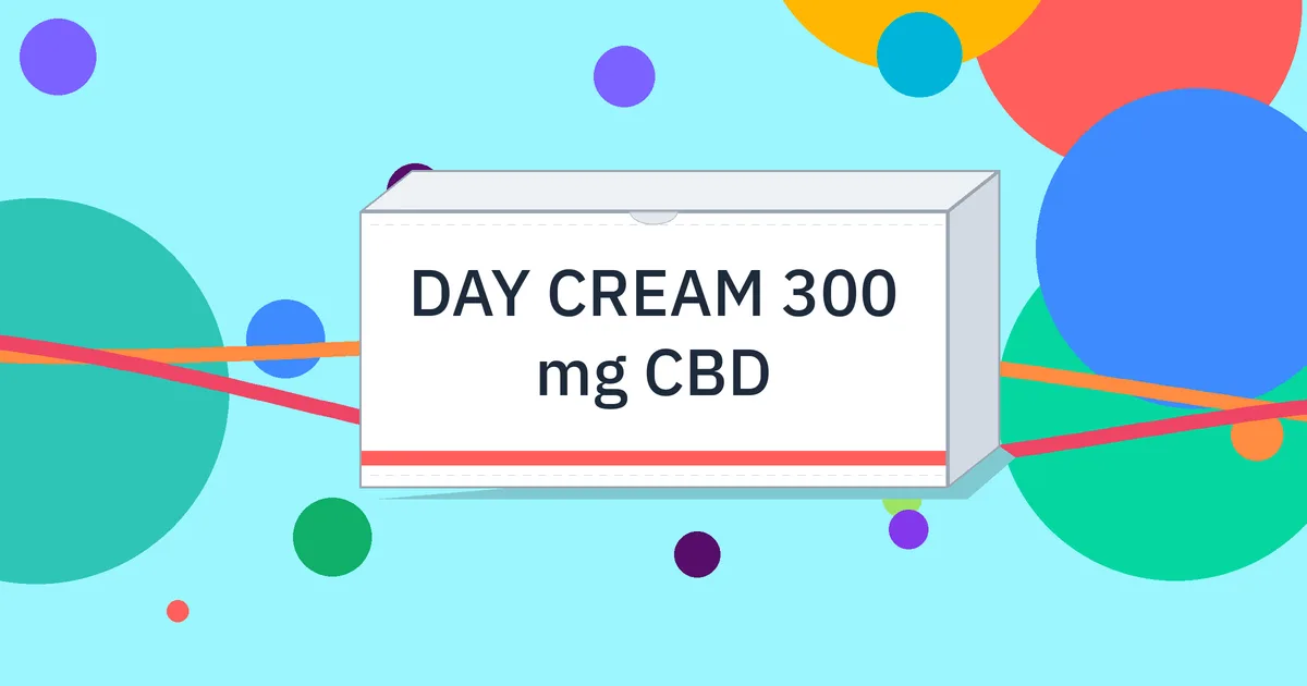 Symbolbild: Packung mit der Aufschrift DAY CREAM 300 mg CBD (PZN 20400440) – Verfügbarkeit und Bezug in Apotheken in Frankfurt am Main