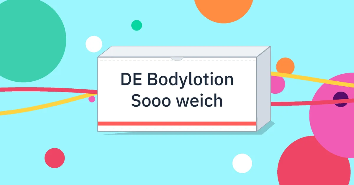 Symbolbild: Packung mit der Aufschrift DE Bodylotion Sooo weich (PZN 18134729) – Verfügbarkeit und Bezug in Apotheken in Frankfurt am Main