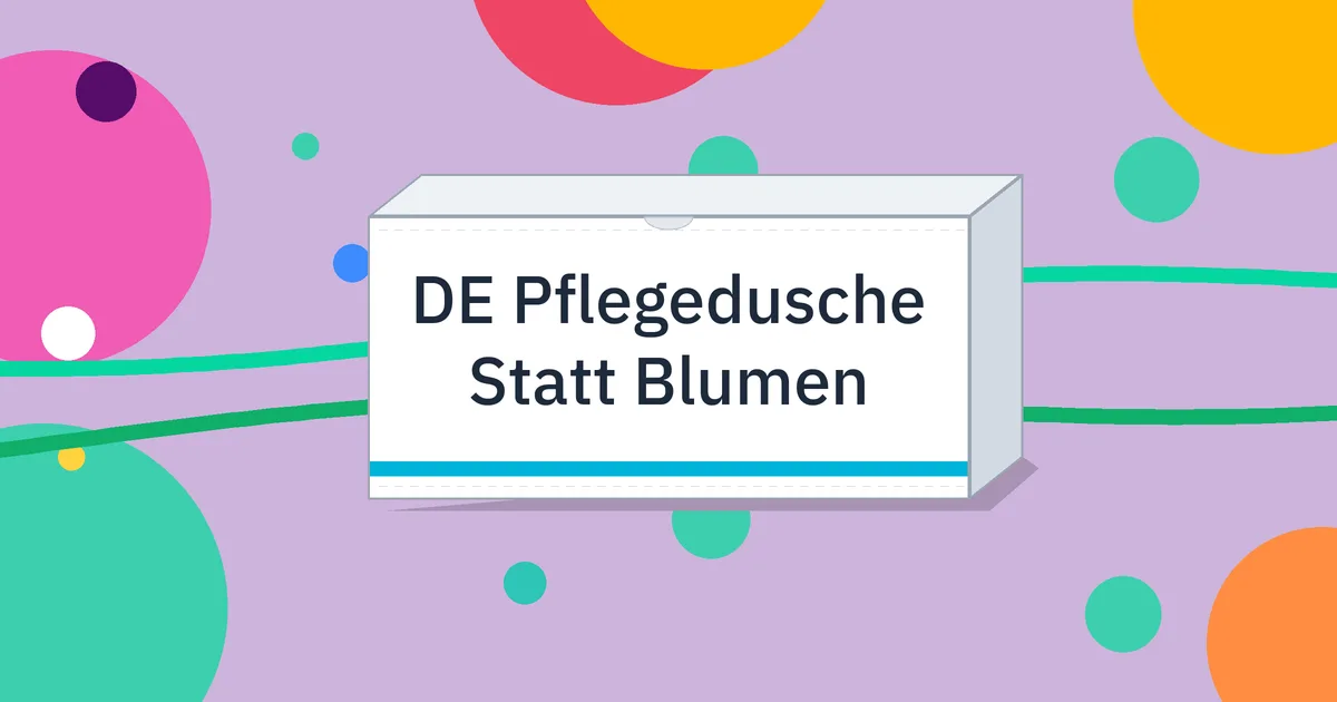 Symbolbild: Packung mit der Aufschrift DE Pflegedusche Statt Blumen (PZN 16911005) – Verfügbarkeit und Bezug in Apotheken in Frankfurt am Main