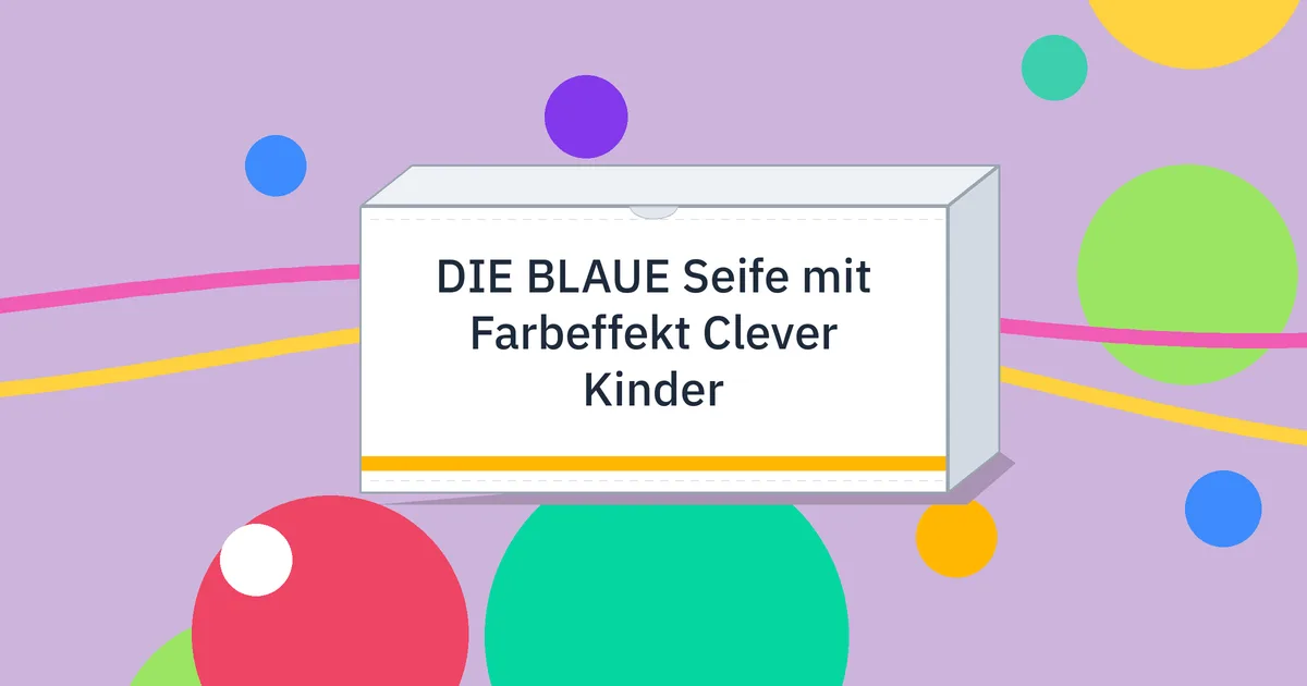 Symbolbild: Packung mit der Aufschrift DIE BLAUE Seife mit Farbeffekt Clever Kinder (PZN 18043582) – Verfügbarkeit und Bezug in Apotheken in Frankfurt am Main