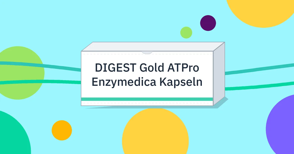 Symbolbild: Packung mit der Aufschrift DIGEST Gold ATPro Enzymedica Kapseln (PZN 16941006) – Verfügbarkeit und Bezug in Apotheken in Frankfurt am Main