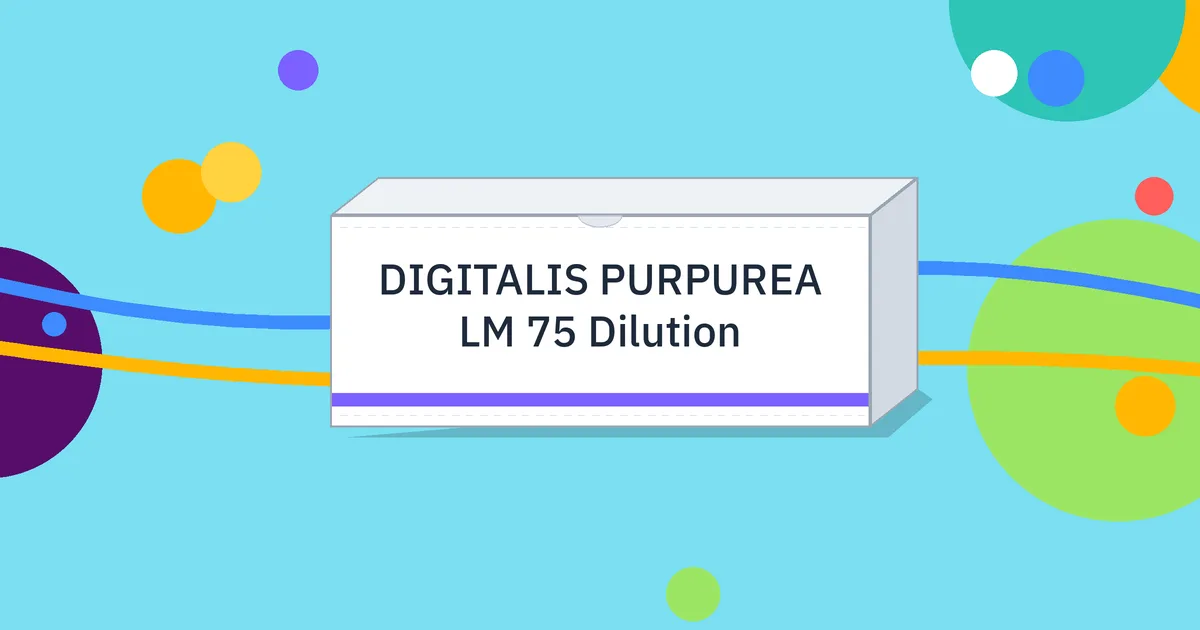 Symbolbild: Packung mit der Aufschrift DIGITALIS PURPUREA LM 75 Dilution (PZN 12842448) – Verfügbarkeit und Bezug in Apotheken in Frankfurt am Main