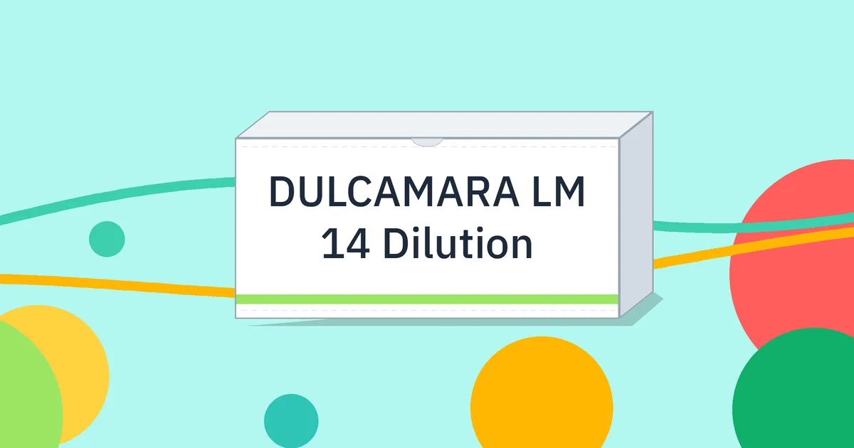 Symbolbild: Packung mit der Aufschrift DULCAMARA LM 14 Dilution (PZN 12843531) – Verfügbarkeit und Bezug in Apotheken in Frankfurt am Main