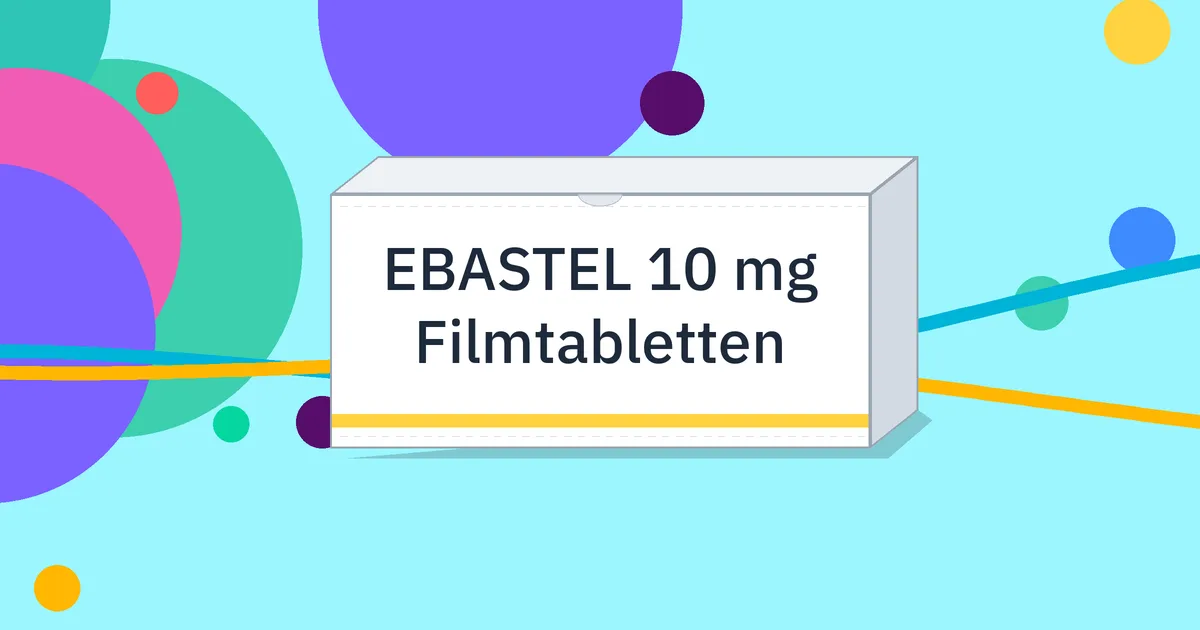 Symbolbild: Packung mit der Aufschrift EBASTEL 10 mg Filmtabletten (PZN 15255651) – Verfügbarkeit und Bezug in Apotheken in Frankfurt am Main