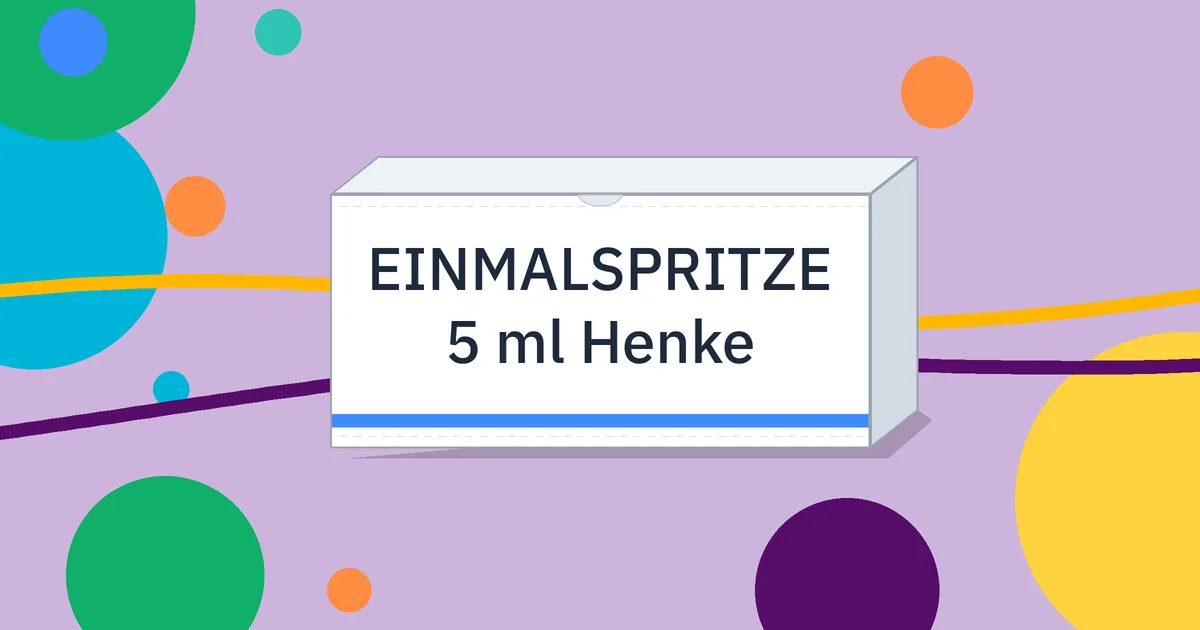 Symbolbild: Packung mit der Aufschrift EINMALSPRITZE 5 ml Henke (PZN 04820728) – Verfügbarkeit und Bezug in Apotheken in Frankfurt am Main