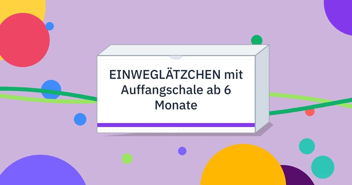 Symbolbild: Packung mit der Aufschrift EINWEGLÄTZCHEN mit Auffangschale ab 6 Monate (PZN 17198986) – Verfügbarkeit und Bezug in Apotheken in Frankfurt am Main