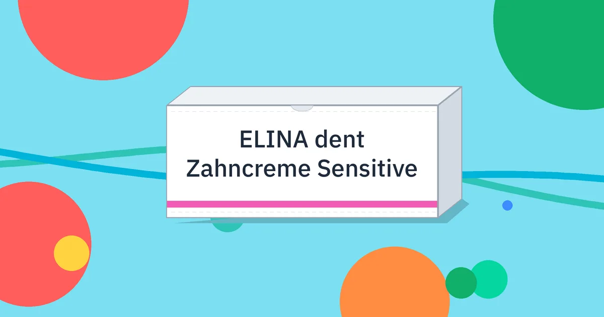 Symbolbild: Packung mit der Aufschrift ELINA dent Zahncreme Sensitive (PZN 17387285) – Verfügbarkeit und Bezug in Apotheken in Frankfurt am Main