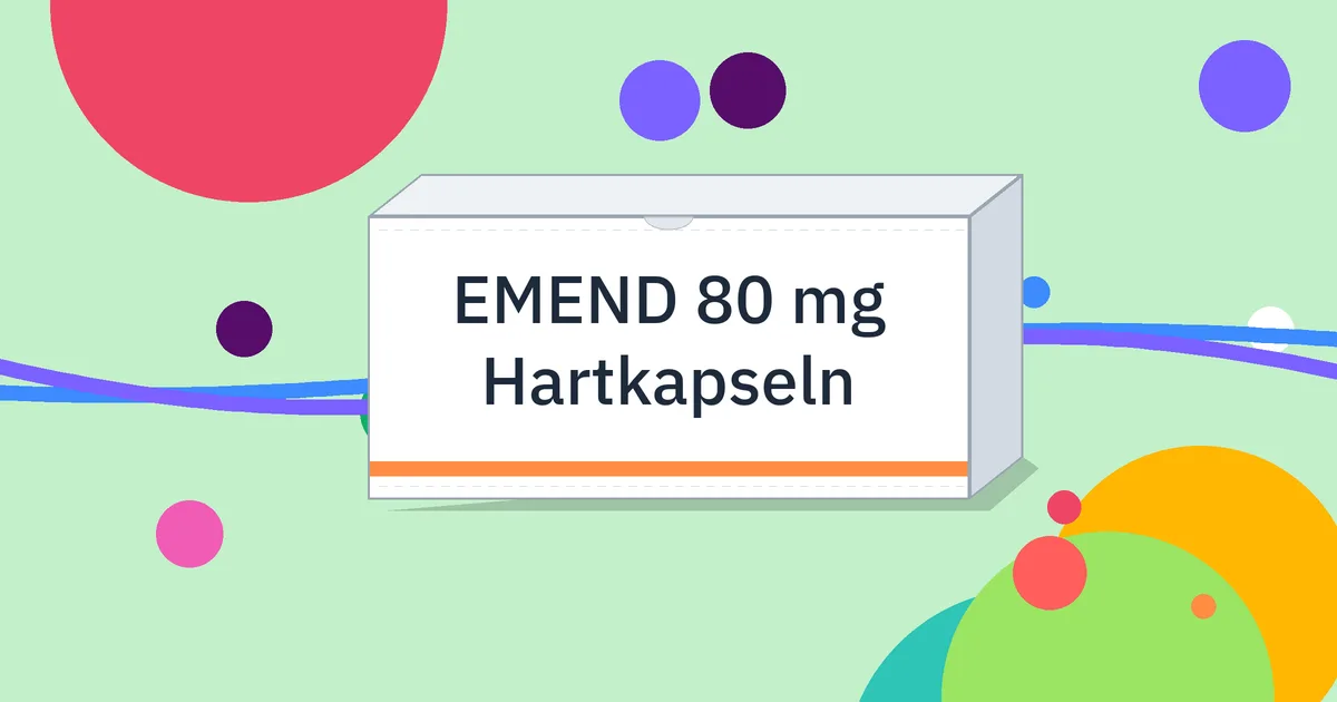 Symbolbild: Packung mit der Aufschrift EMEND 80 mg Hartkapseln (PZN 02364367) – Verfügbarkeit und Bezug in Apotheken in Frankfurt am Main