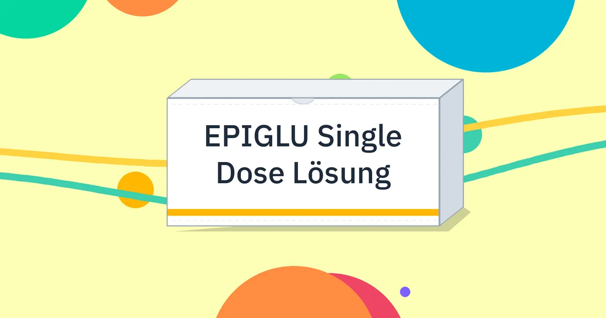 Symbolbild: Packung mit der Aufschrift EPIGLU Single Dose Lösung (PZN 01883326) – Verfügbarkeit und Bezug in Apotheken in Frankfurt am Main
