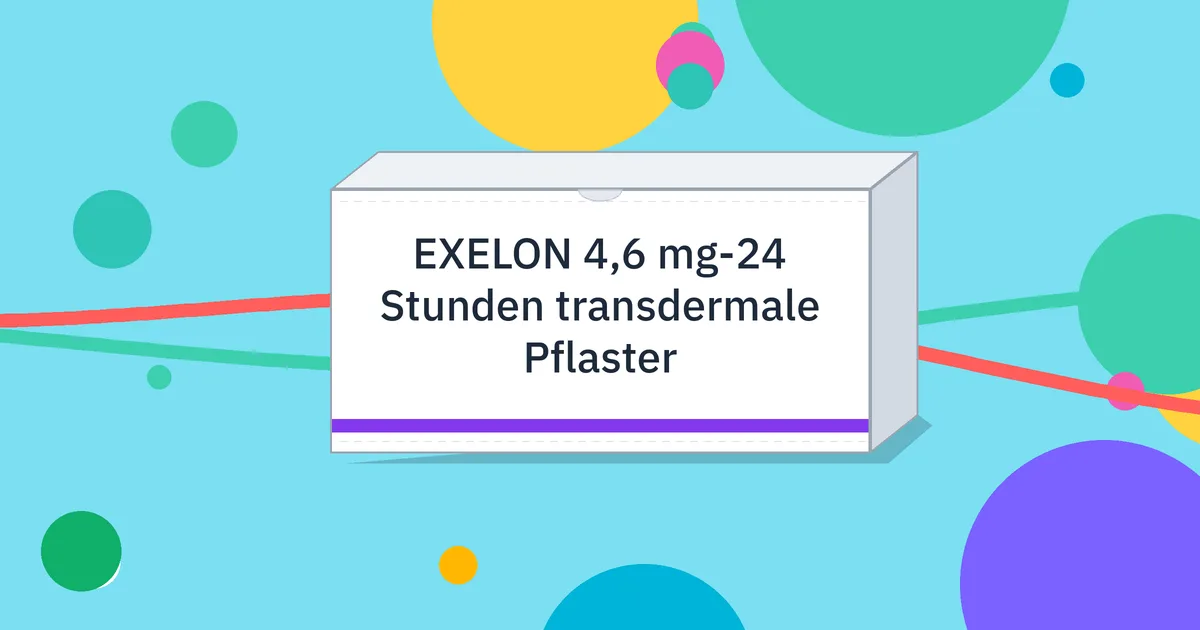 Symbolbild: Packung mit der Aufschrift EXELON 4,6 mg-24 Stunden transdermale Pflaster (PZN 10005470) – Verfügbarkeit und Bezug in Apotheken in Frankfurt am Main